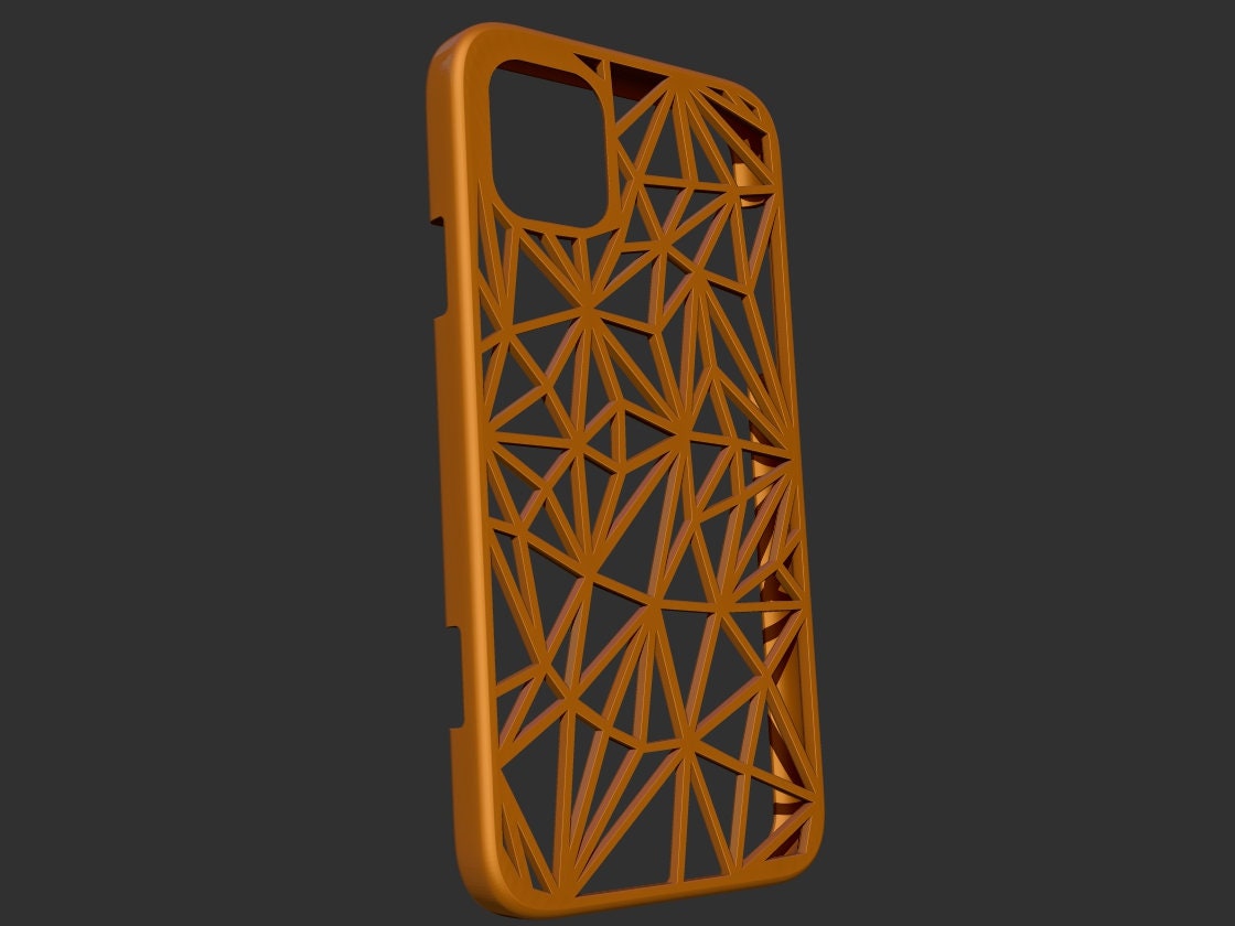 I-phone 11 3D Case Printable .STL Polygonal Web Graphic - Etsy