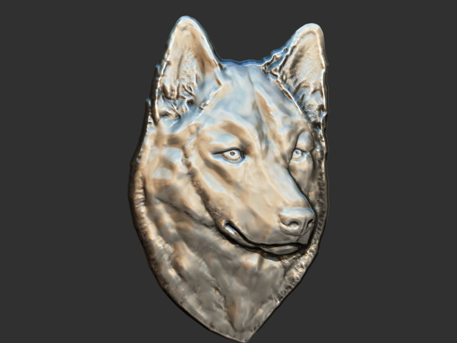 Siberian Husky Head 3D Relief Sculpture 3D Model .STL - Etsy