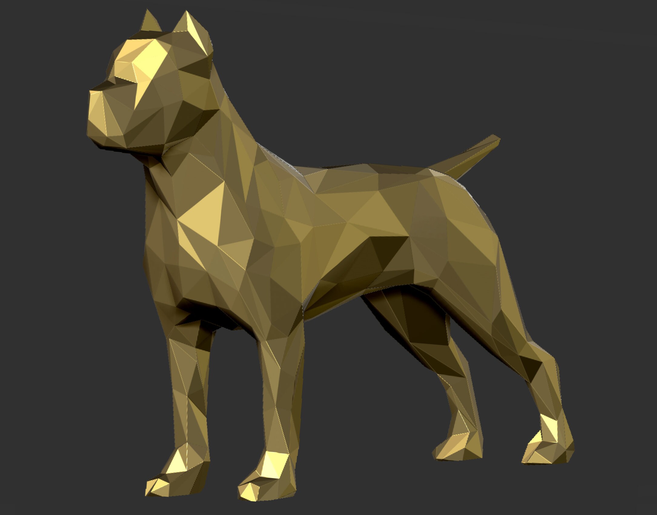 Cane Corso 3D Polygonal Art Sculpture for 3D Printing .STL File - Etsy