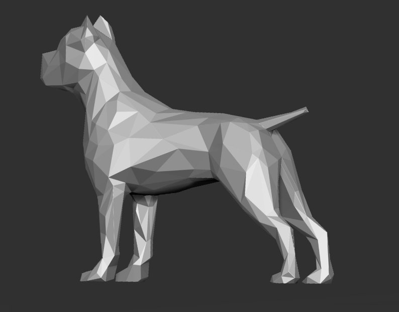 Cane Corso 3D Polygonal Art Sculpture for 3D Printing .STL File - Etsy