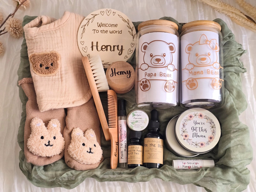 Gender Neutral Baby Gift Hamper, Organic Vegan Mum & Baby Set - Etsy ...