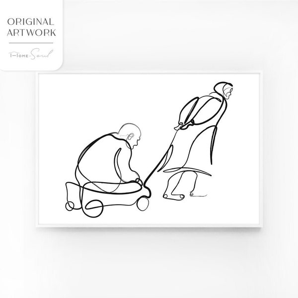 Old Woman Line Art - Etsy