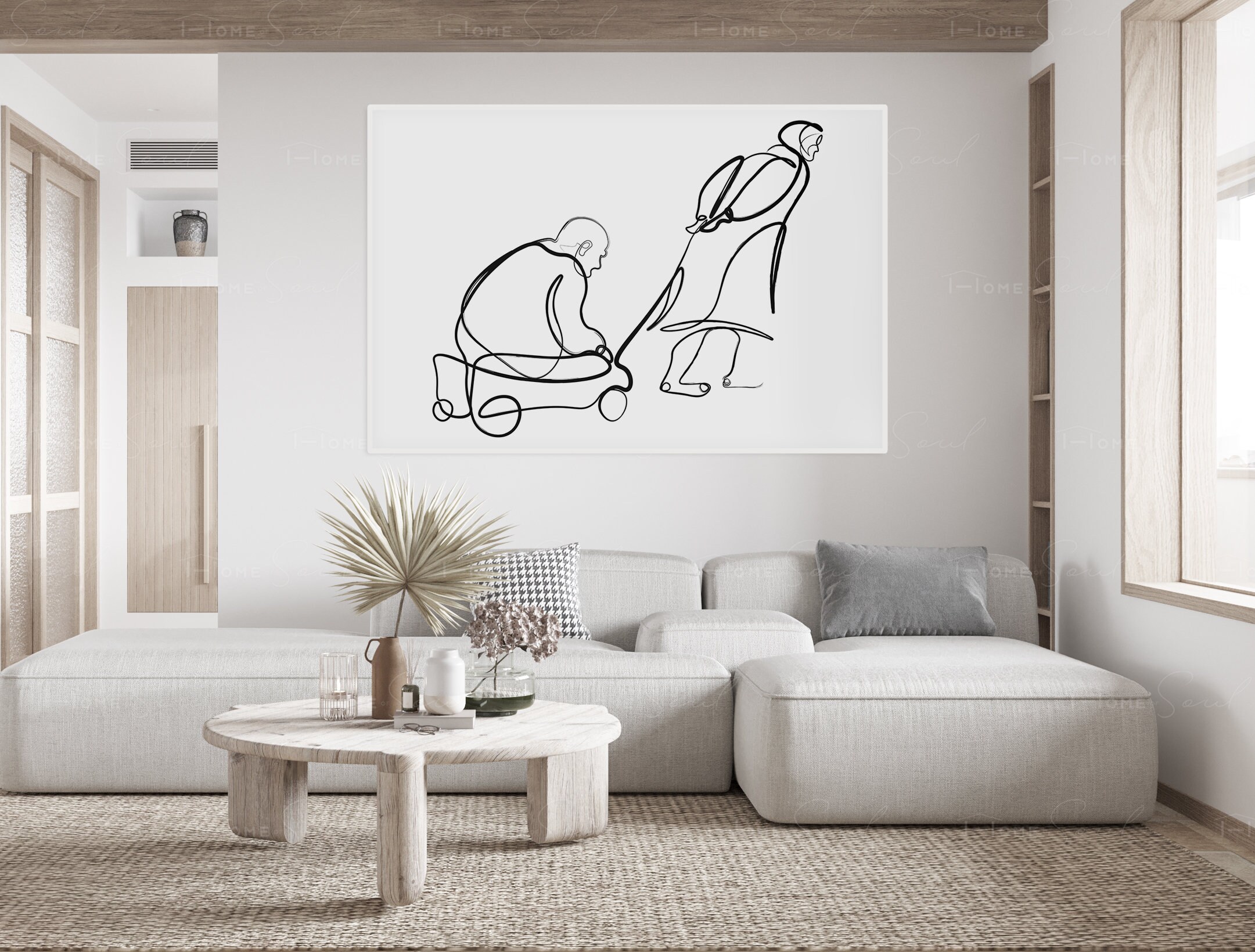 Elderly Couple One Line Drawing Minimalist Line Art Old Lady - Etsy