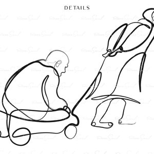 Elderly Couple One Line Drawing Minimalist Line Art Old Lady - Etsy