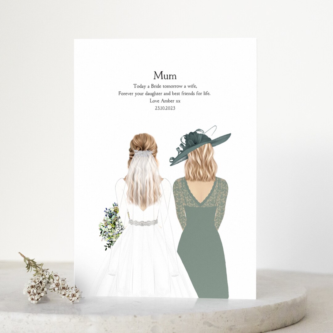 Personalised Mother of the Bride Print Gift for Mother of Bride Gift ...