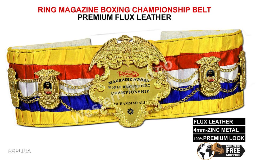 Ring Magazine Title Belt Muhammad Ali Boxing Championship Title 3mm ...
