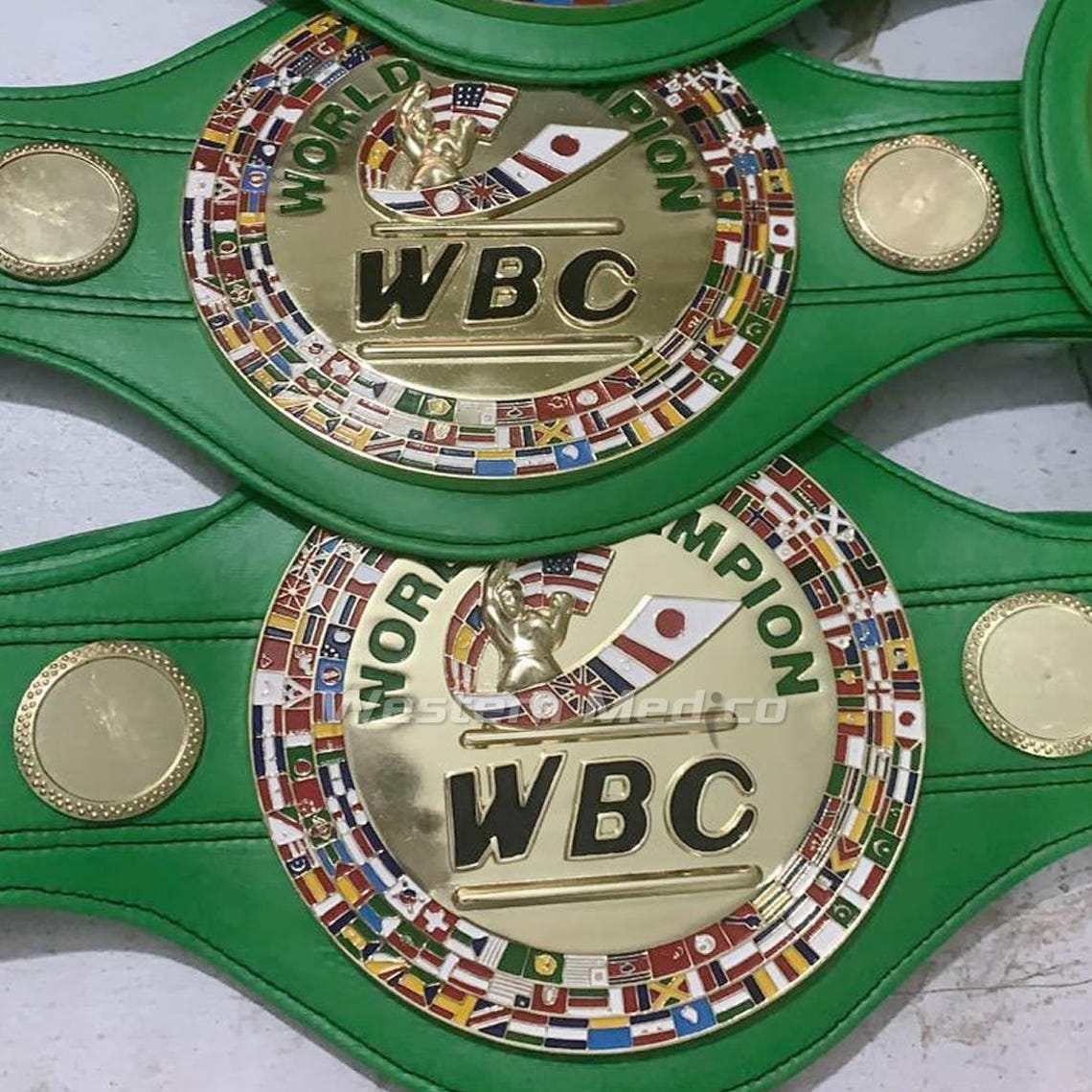WBC World Boxing Champion Replica Title Belt: Flux Leather, 3D Design ...