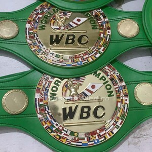 WBC World Boxing Champion Replica Title Belt: Flux Leather, 3D Design ...