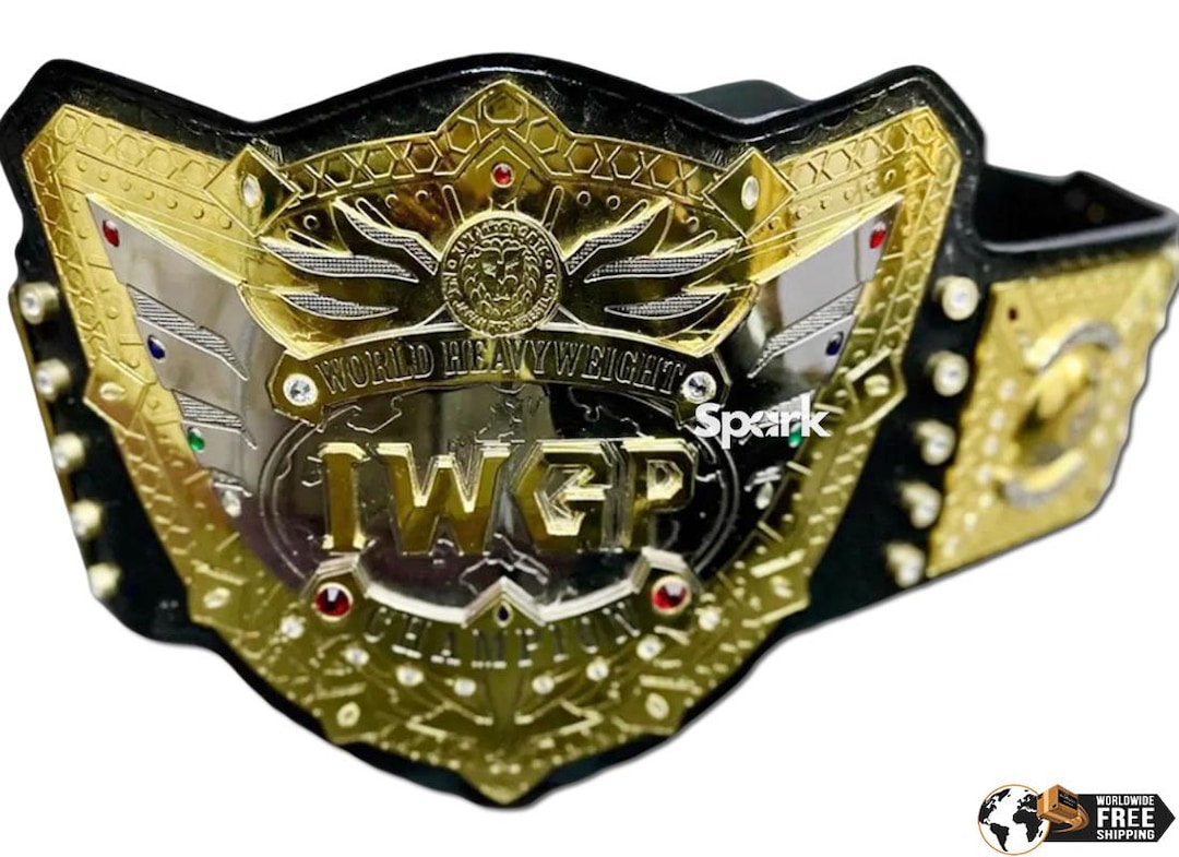 IWGP V5 World Heavyweight Championship Replica Title Belt: Genuine ...