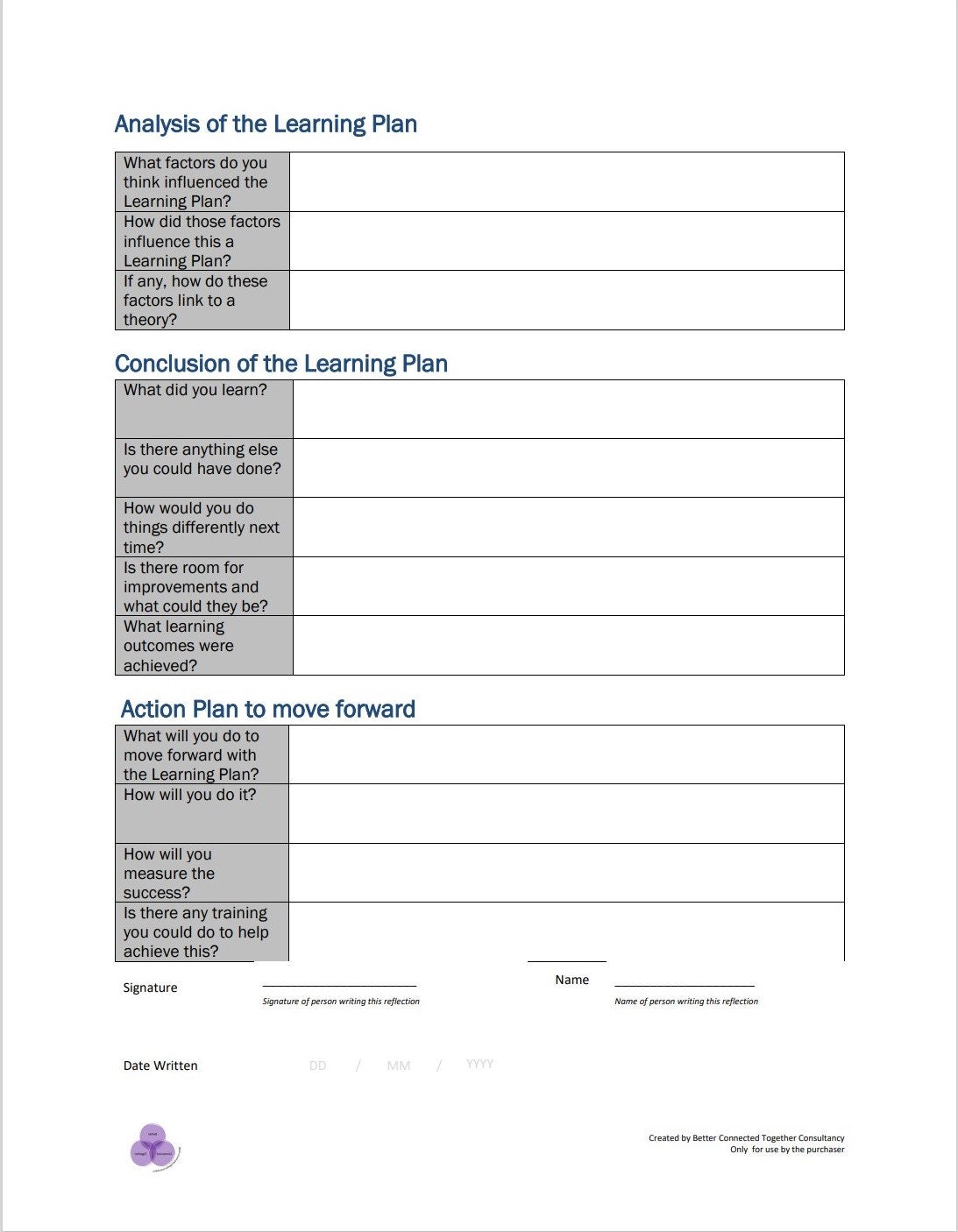 Child's Learning and Development Plan - Etsy