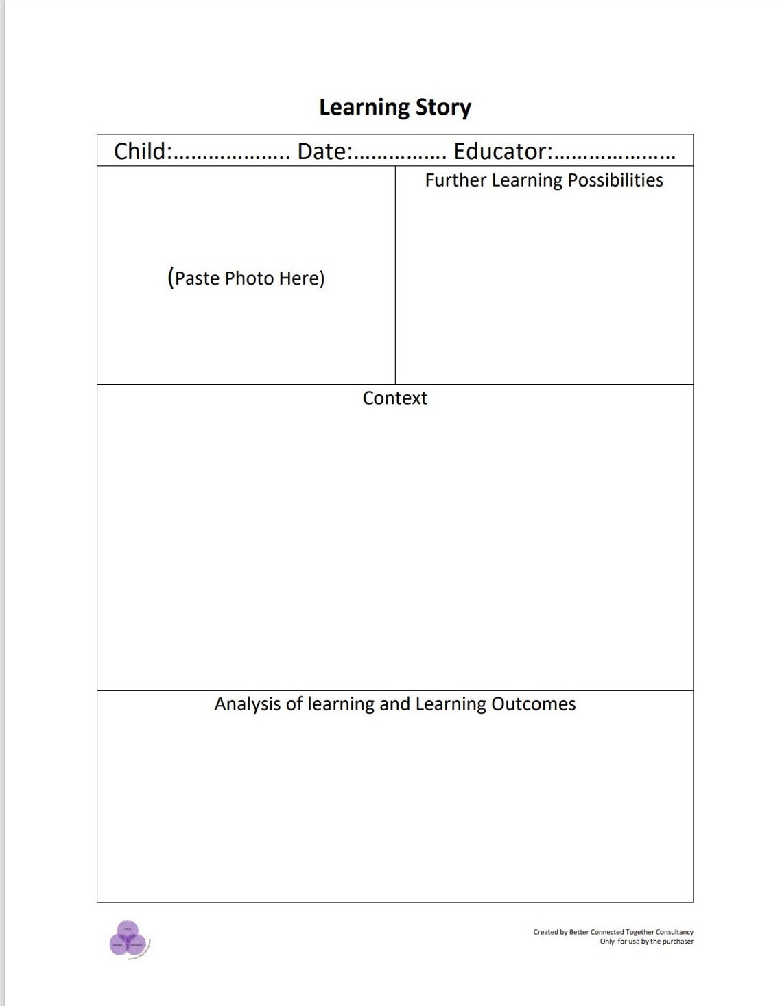 Child's Learning and Development Plan - Etsy