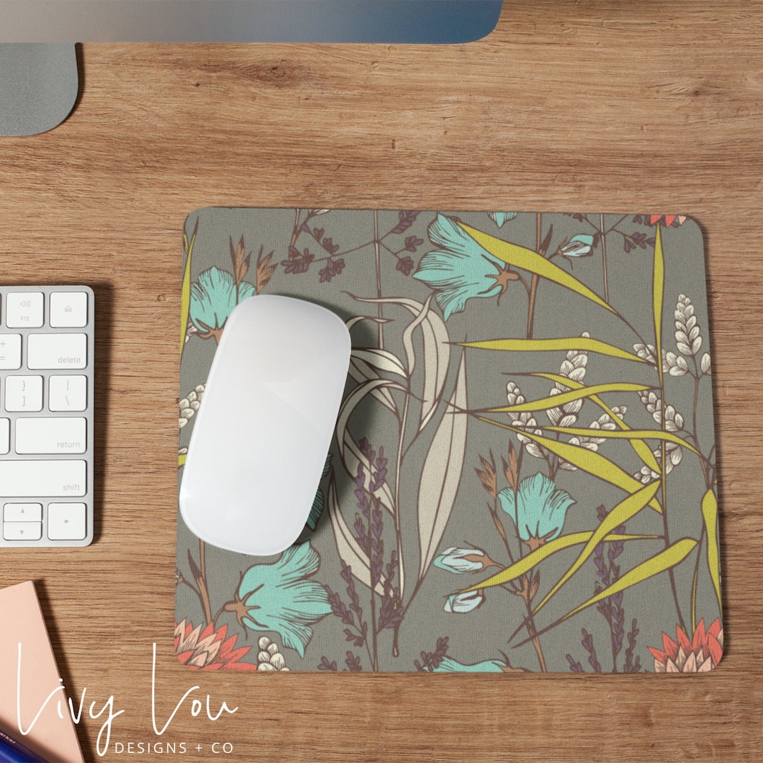 Wildflowers Mouse Pad | Office Decor | Desk Accessories | Women Desk ...