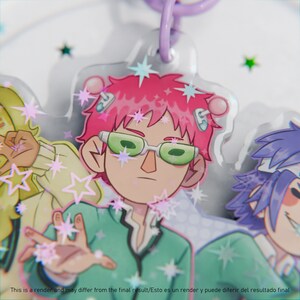 Llaveros De Estrellas Holográficas PK Psychic Trio De Saiki K ...