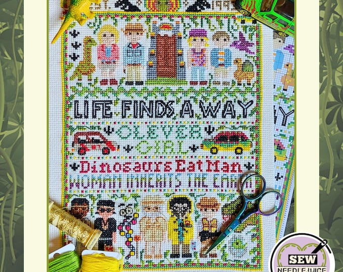 William the Worm - Labyrinth Cross Stitch - Ello Worm Modern Cross ...