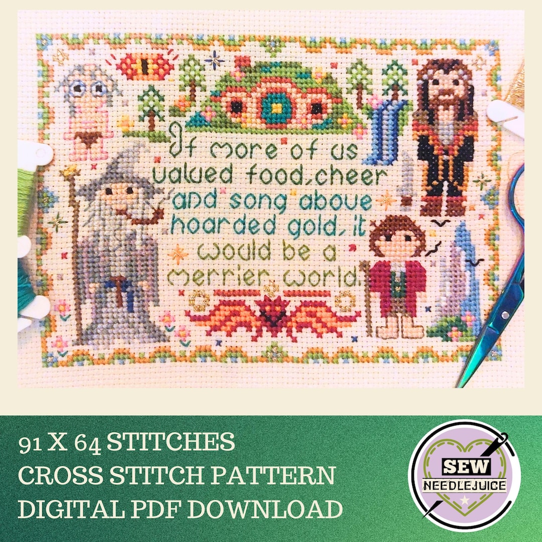 WIZARD and RINGS, Fantasy, Goblins, Mythical Cross Stitch Pattern PDF ...