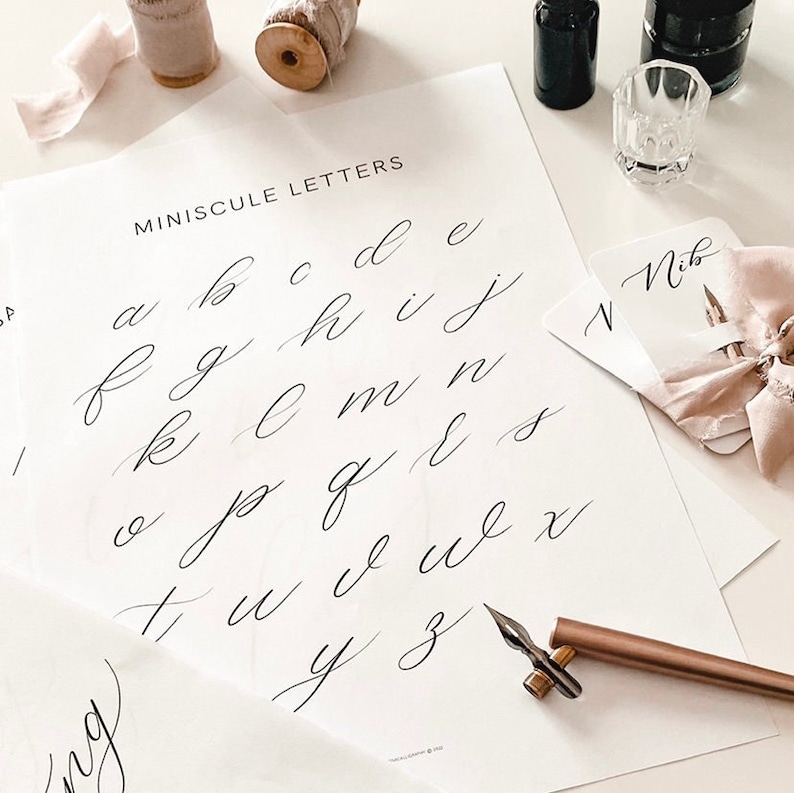 Calligraphy Practise Sheets Learn Modern Calligraphy at Home Printable ...