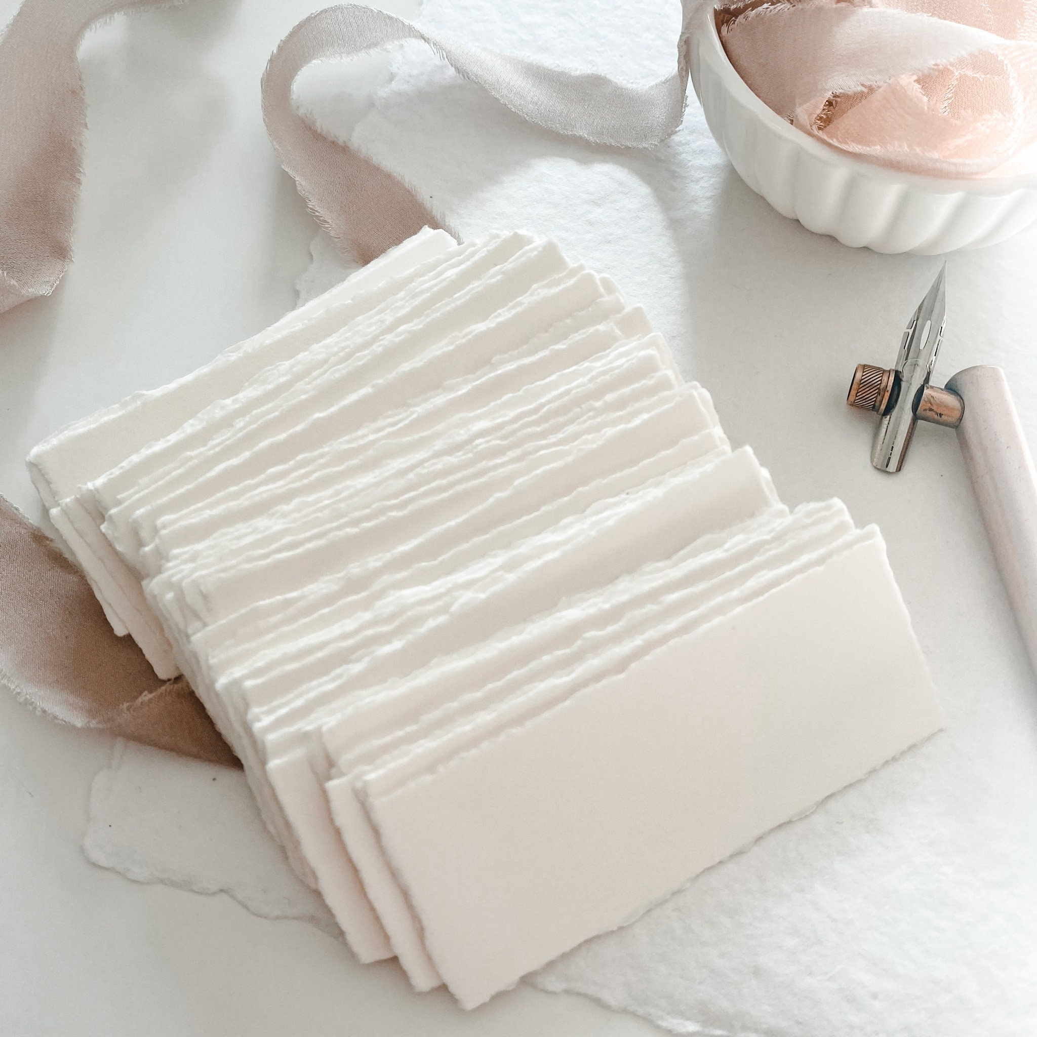 Blank Deckled Edge Ivory Place Cards Smooth Ivory Cards - Etsy UK