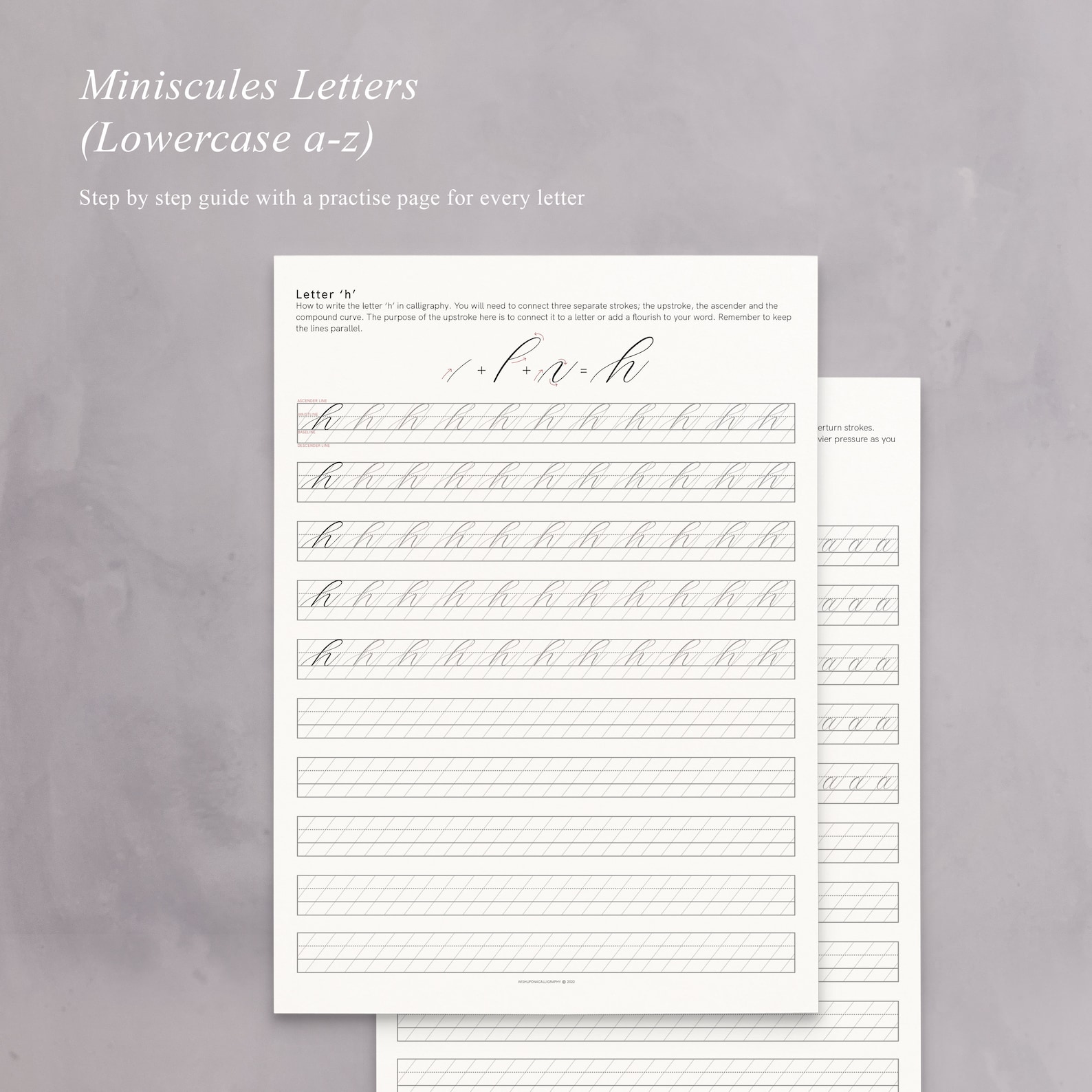 Calligraphy Practise Sheets Learn Modern Calligraphy at Home Printable ...