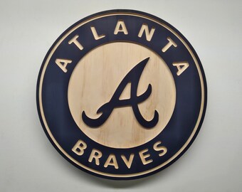 Atlanta Braves Wood Sign - Etsy