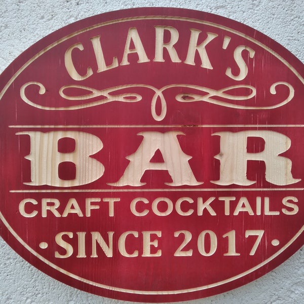 Wood Saloon Sign - Etsy