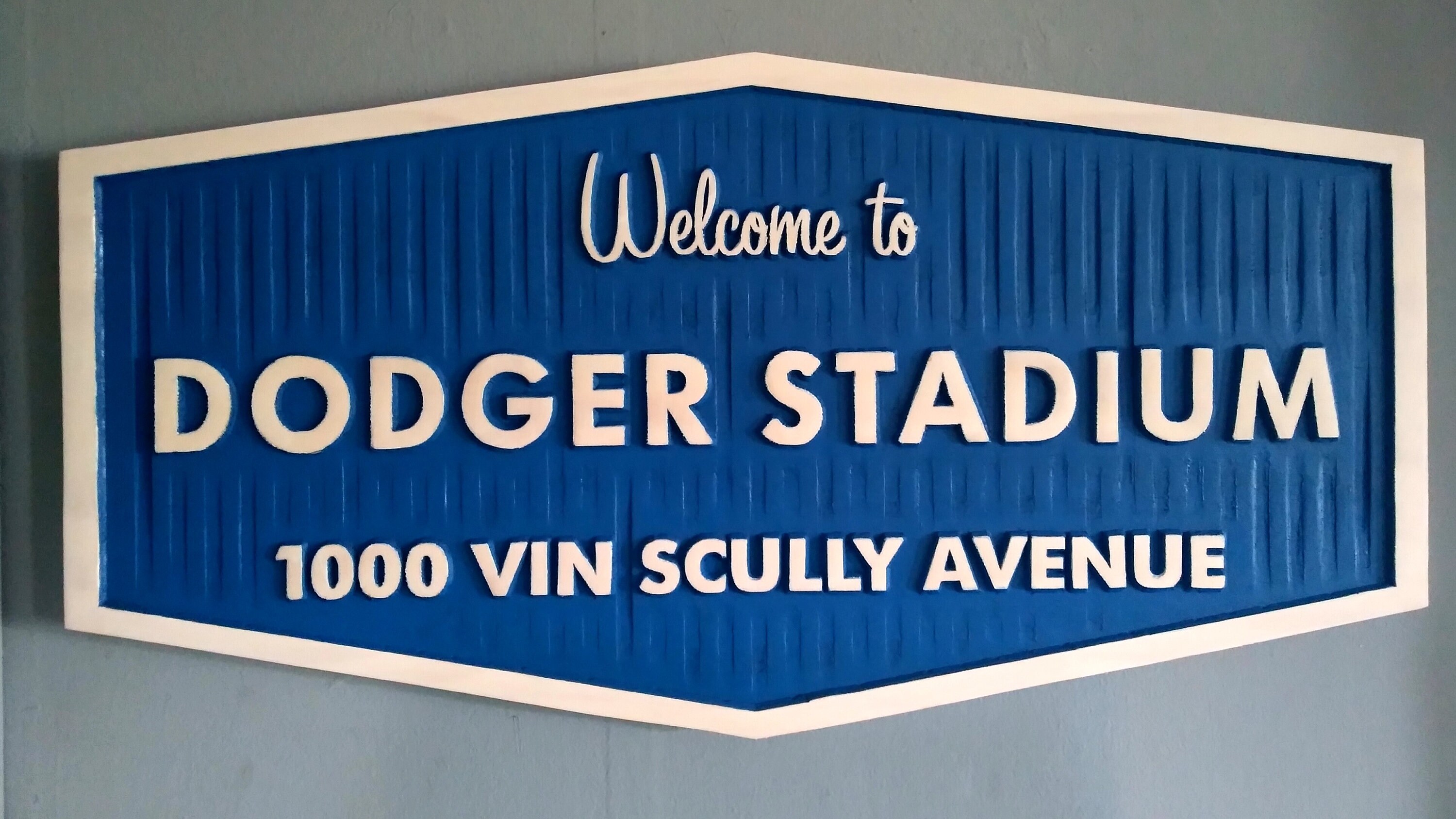 Welcome to Dodger Stadium Replica Engraved and Hand Painted - Etsy