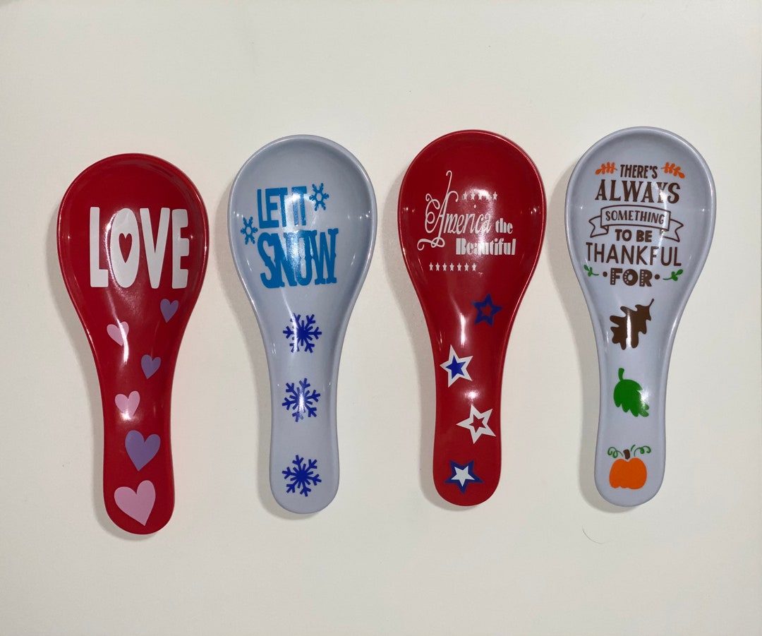 Holiday Decorative Spoon Rests, Thanksgiving, Fall, Winter, Valentine’s ...