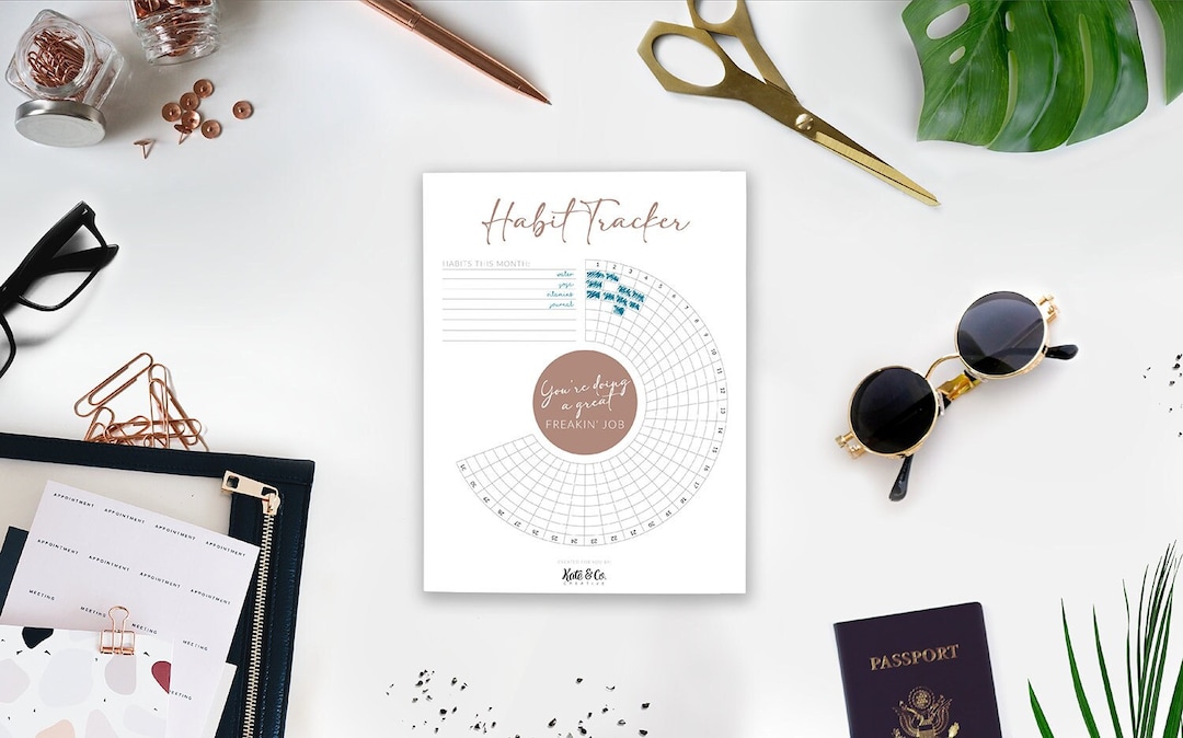 Printable Habit Tracker - Stay Motivated Each Month! - Etsy
