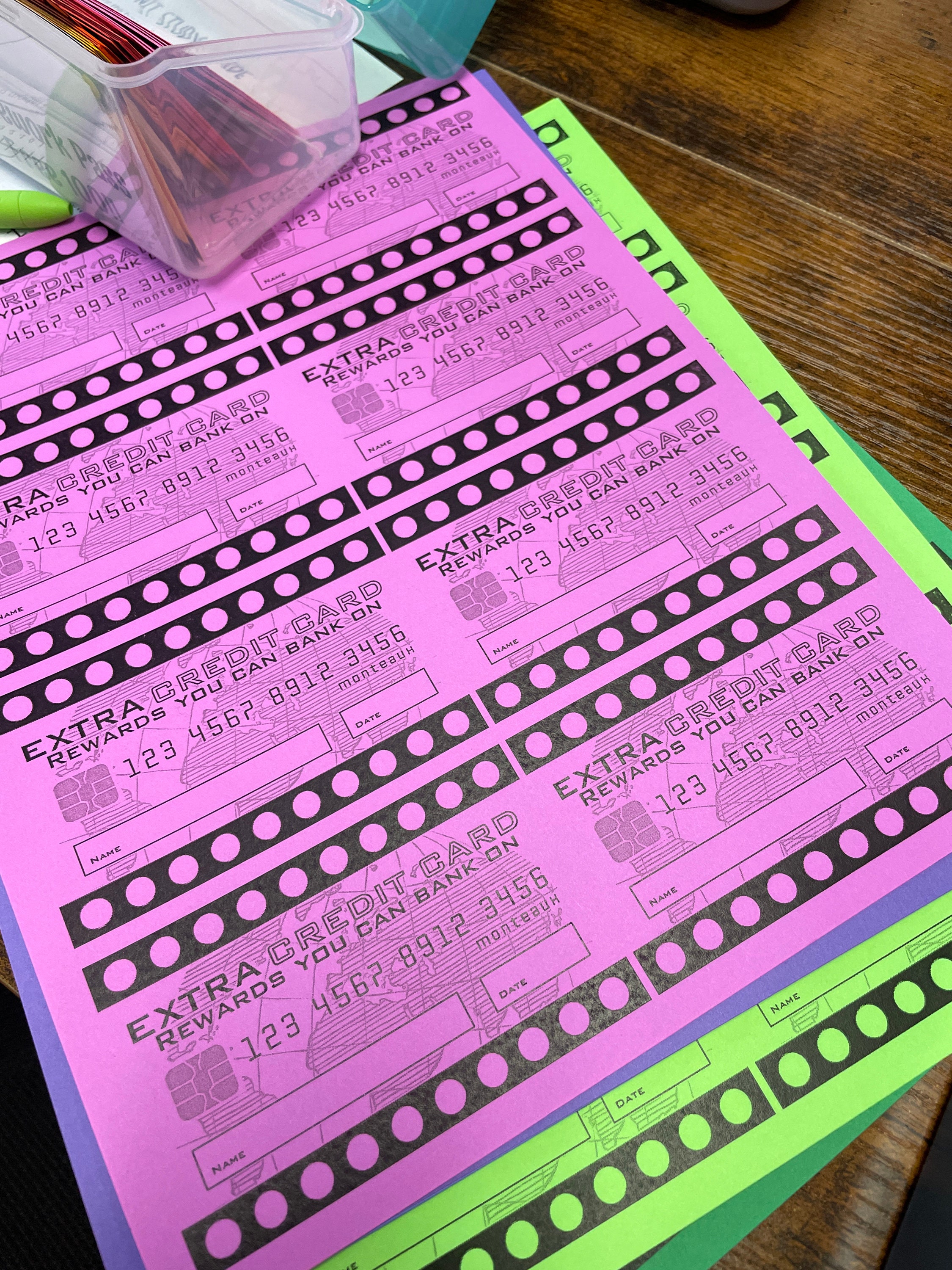 Printable Teacher Bonus Card - Instant Download for Extra Credit! - Etsy