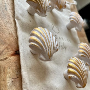 Antique Style Seaside Shell Drawer Cupboard Cabinet Knob in Beach Washed Gold - Etsy
