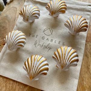 Antique Style Seaside Shell Drawer Cupboard Cabinet Knob in Beach Washed Gold - Etsy
