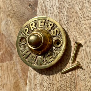 Traditional Doorbell / Push Bell Button in an Authentic Vintage Style ...