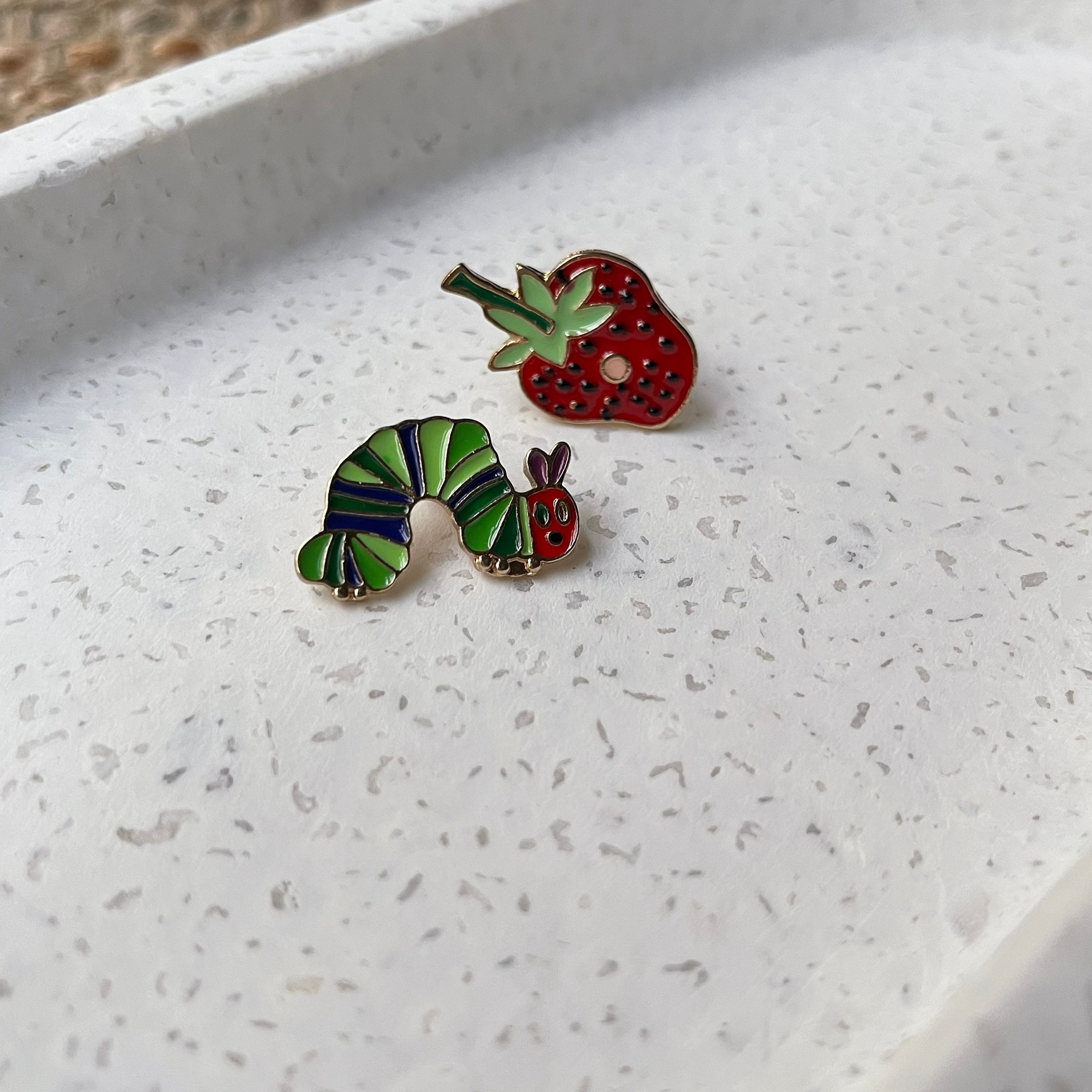 The Very Hungry Caterpillar Strawberry Pin - Etsy Australia