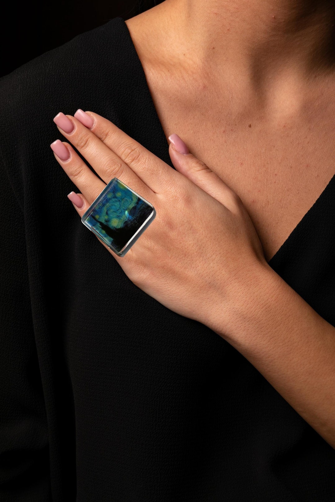 Unique Ring-vincent Van Gogh-ring Recycled Slide and Postage Stamps ...