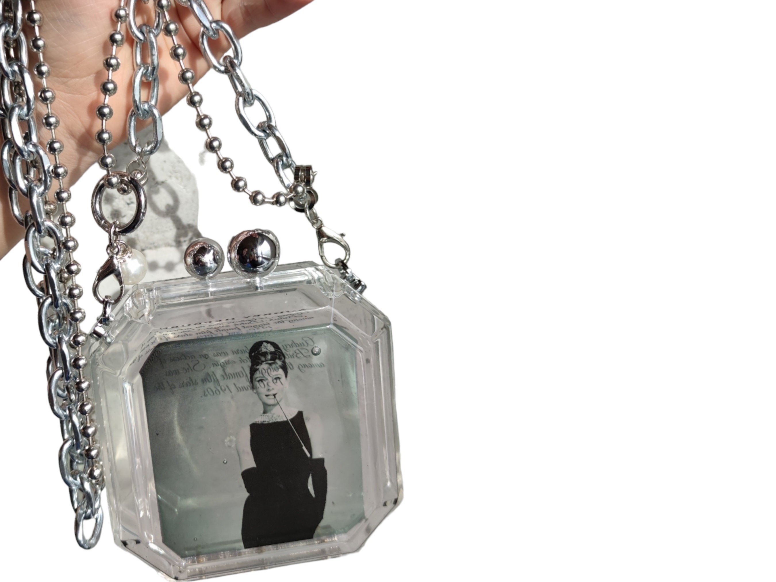 Resin Bag Audrey Hepburn-unique Piece Bridal Hand Bag, Resin Bag, Photo ...