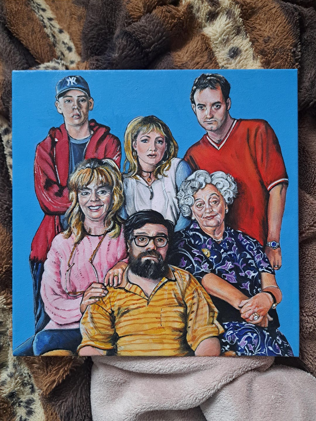 Portrait of the Royle Family // Original Acrylic on Canvas Painting ...