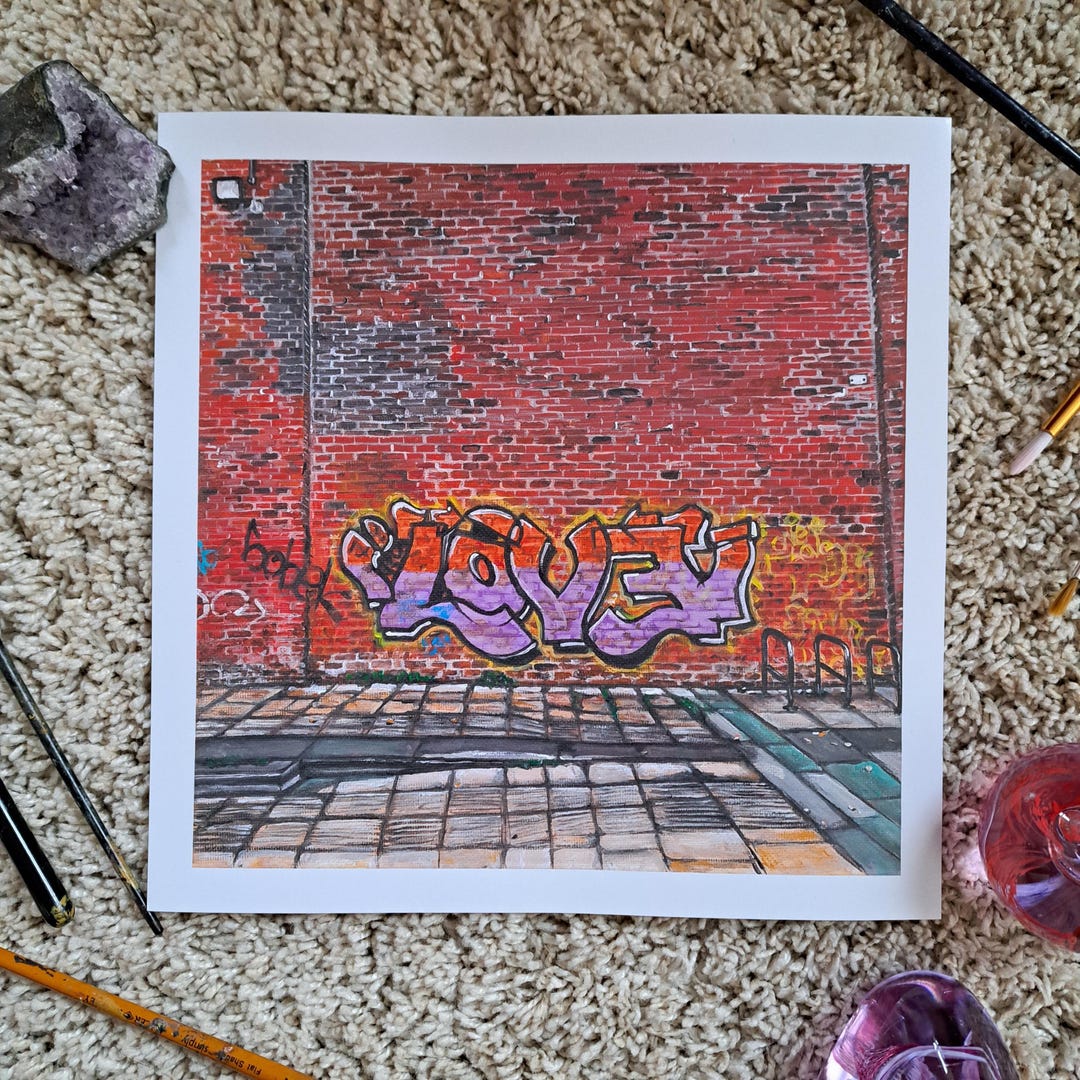 Piccadilly Arches Print: Graffiti LOVE, Urban Manchester Art - Etsy