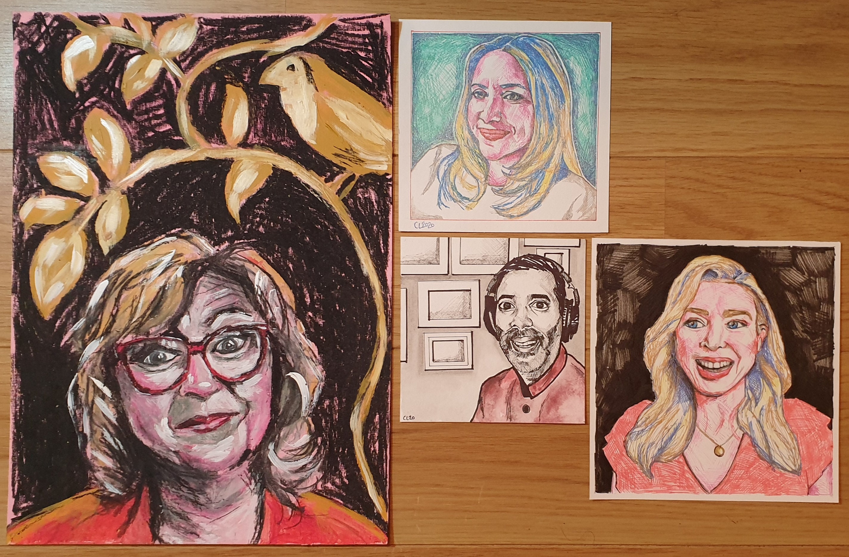 Original Drawings Celebrity Portraits Nihal Arthanayake, Melanie Blatt ...