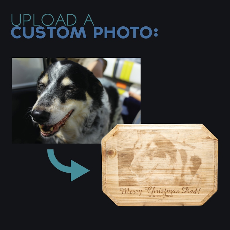 Small Personalized Wood Plaque Engraving 5x7 Custom Photo/message Gift ...