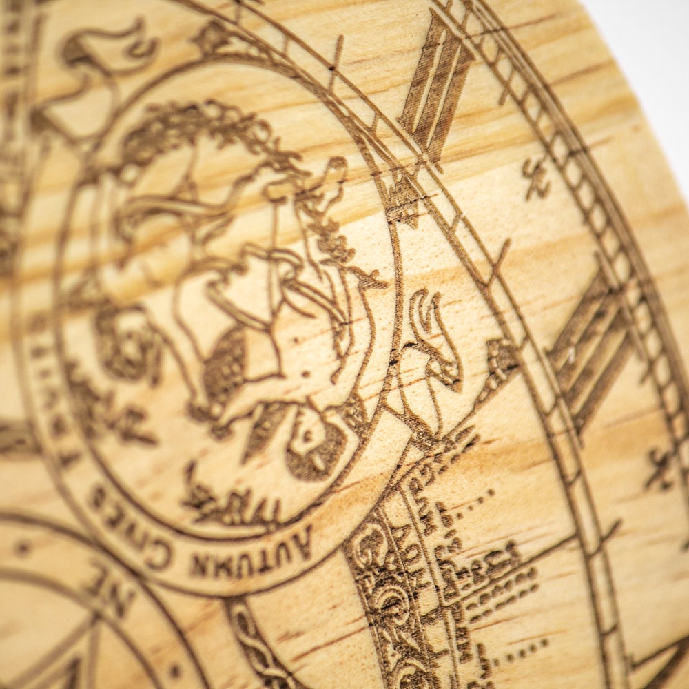 Custom Laser Engraved Solid Pine Circular Wood Plaque [8"] - Etsy