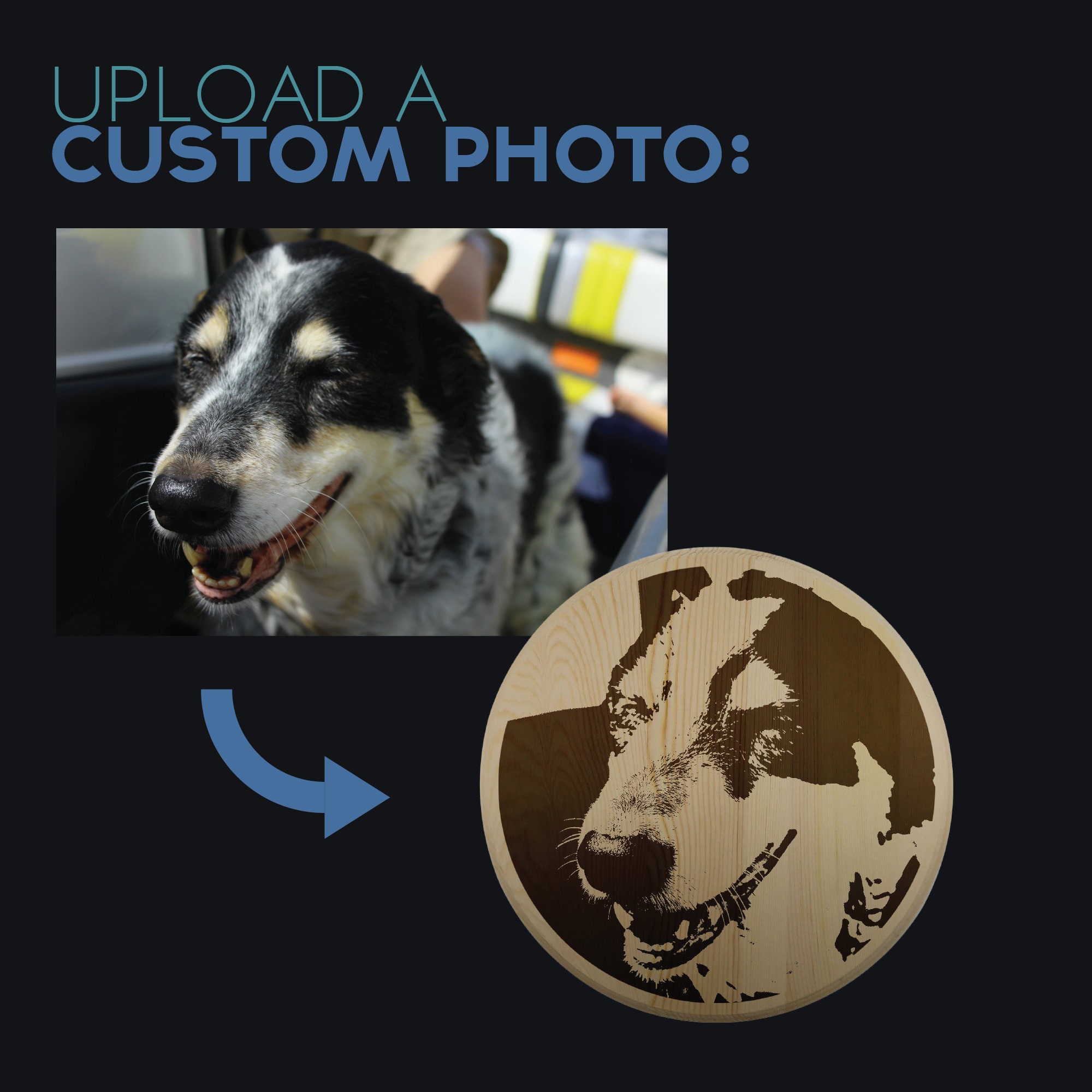 Custom Laser Engraved Solid Pine Circular Wood Plaque [8"] - Etsy