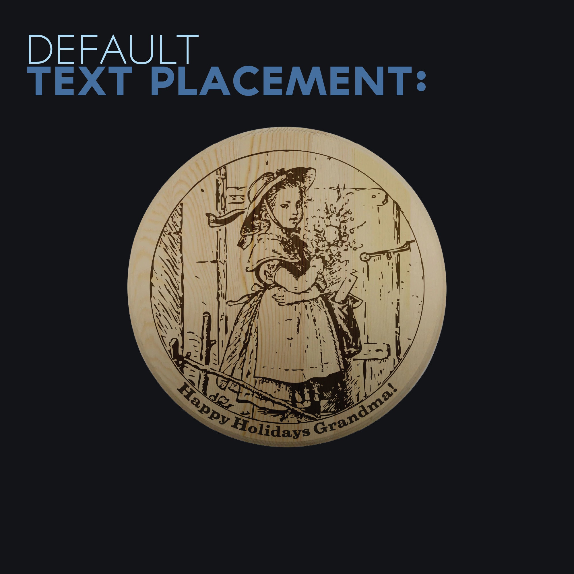 Custom Laser Engraved Solid Pine Circular Wood Plaque [8"] - Etsy