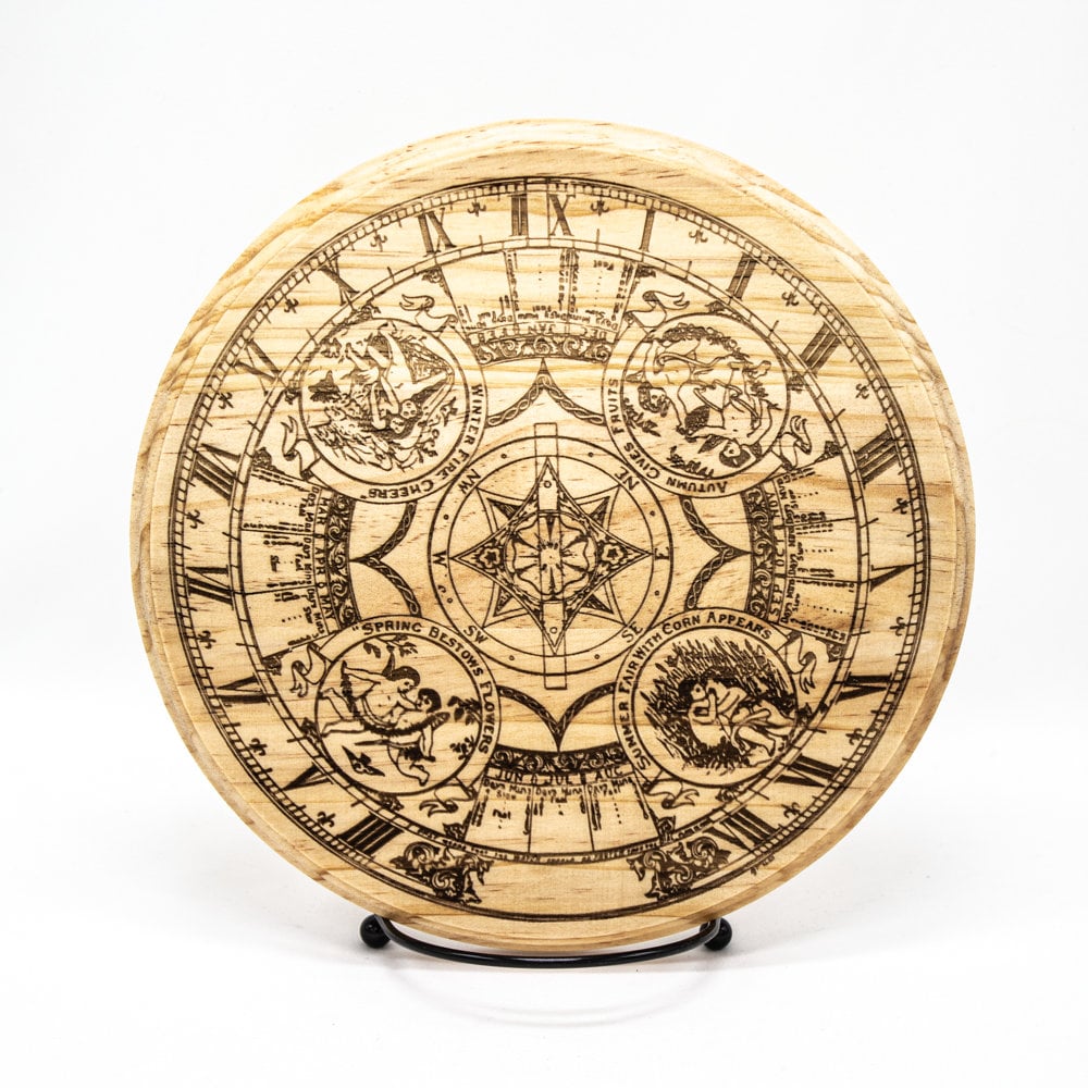 Custom Laser Engraved Solid Pine Circular Wood Plaque [8"] - Etsy