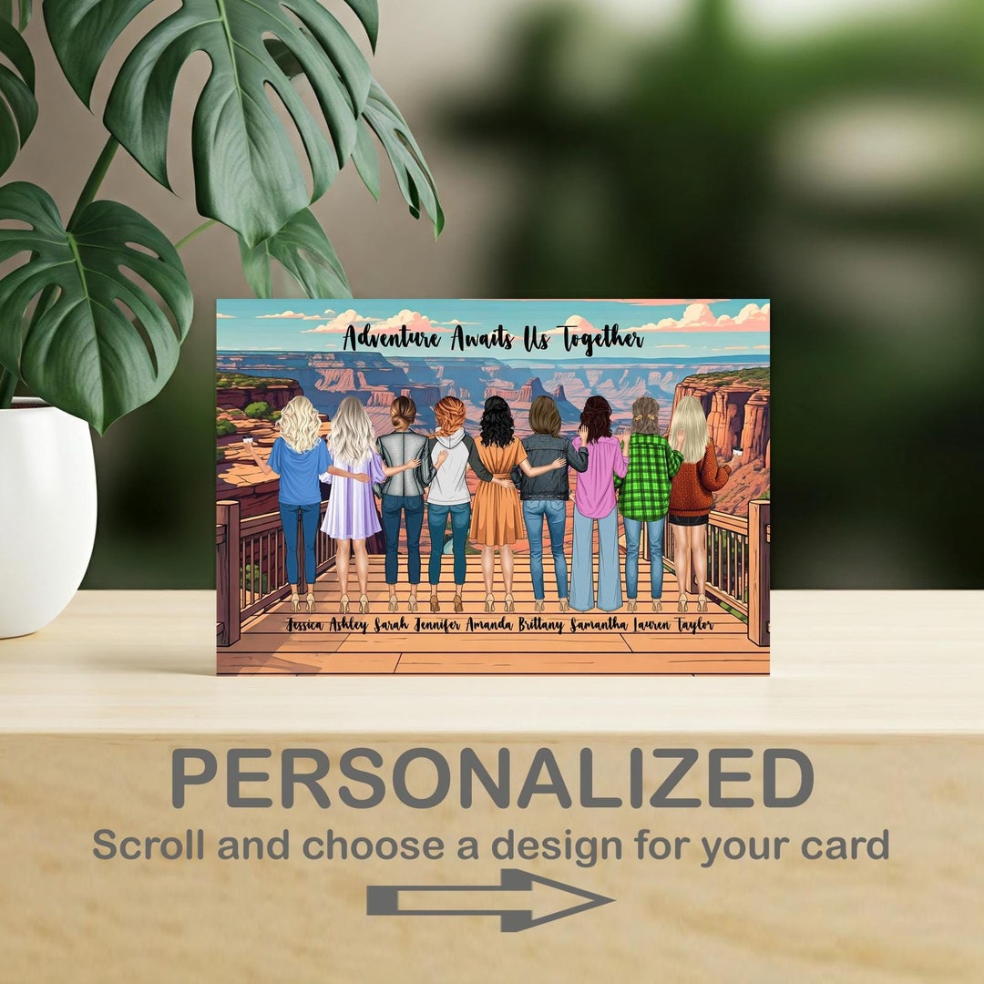 Custom Best Friend Card, Personalized Birthday Gift, Select Hairstyles ...