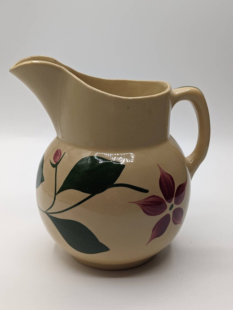 Watt Pottery Starflower 5 Petal 2 Pint Pitcher - Etsy
