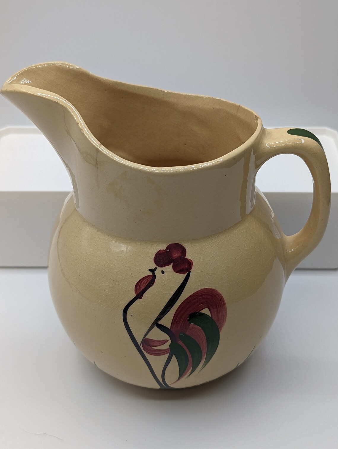 Watt Pottery Rooster 2 Pint Pitcher - #16 - Etsy