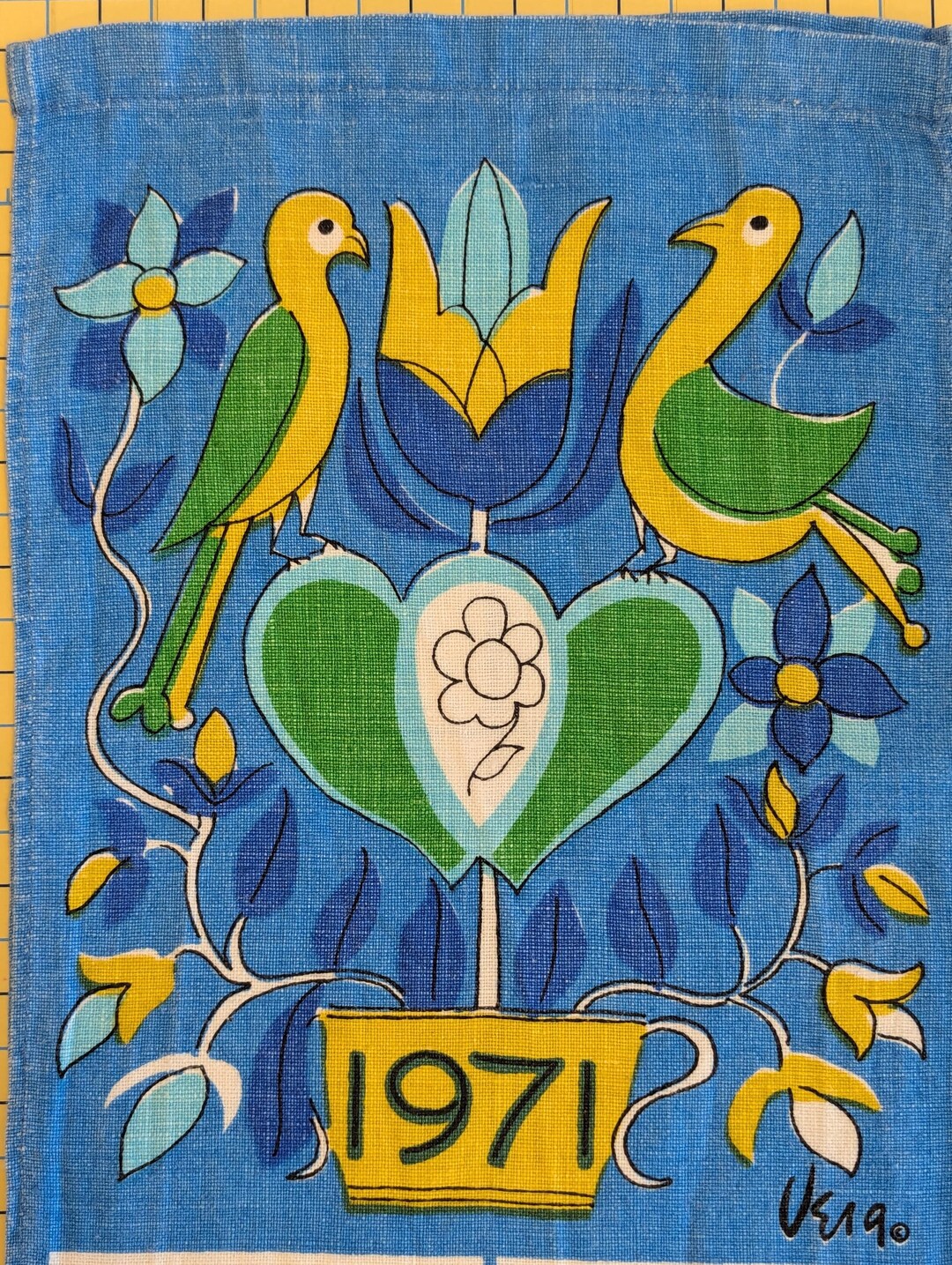 1971 Vera Calendar Towel - Etsy