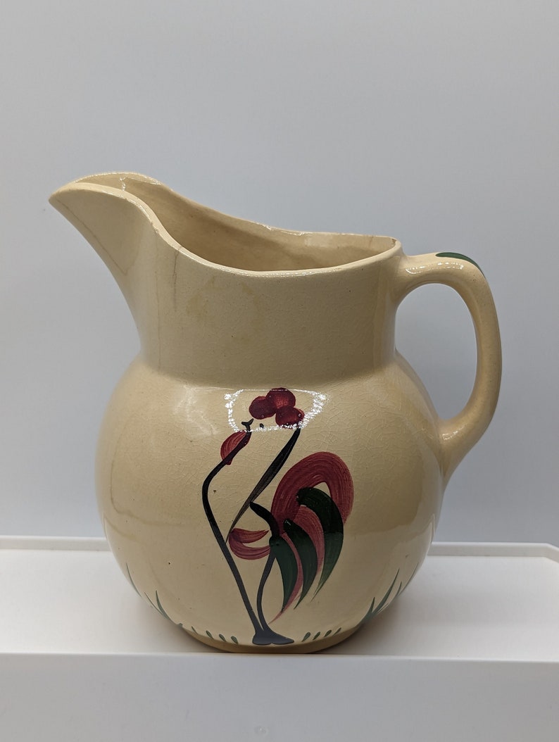 Watt Pottery Rooster 2 Pint Pitcher - Etsy