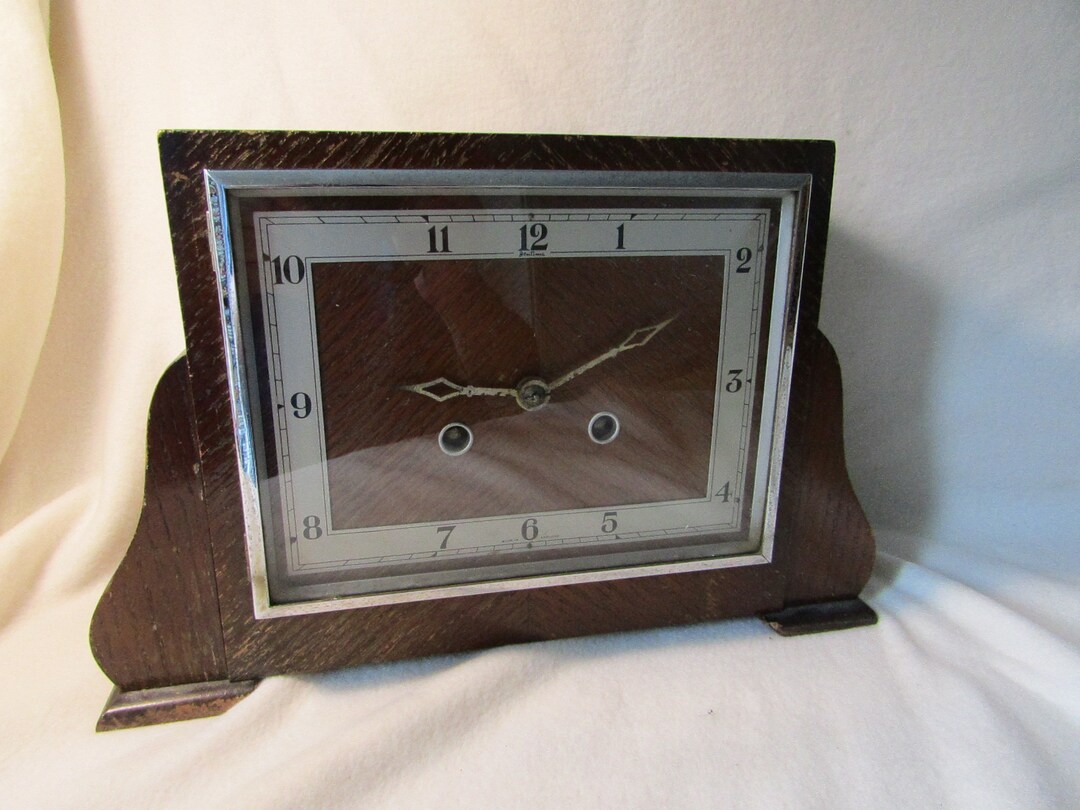 Antique Bentima Clock Wooden Mantle Clock English Made - Etsy