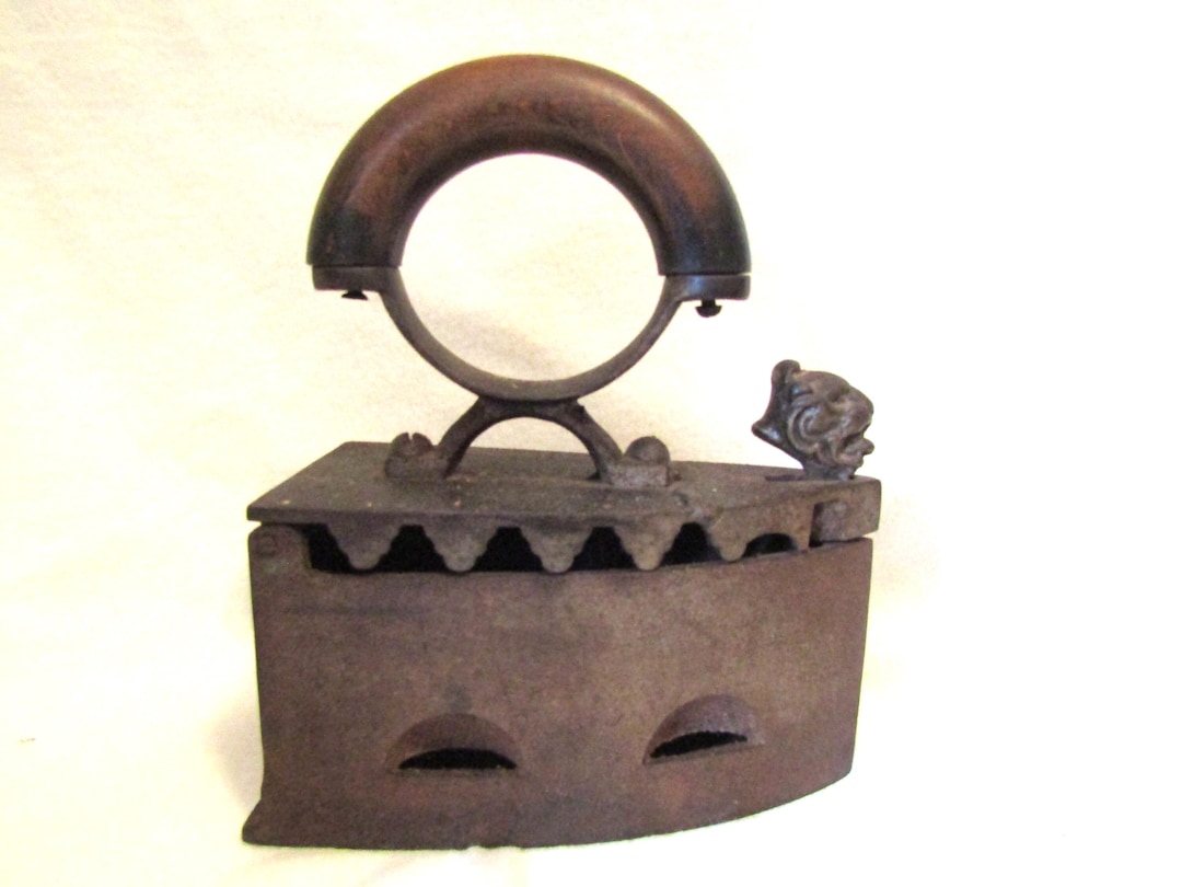 Antique Box Iron - Cast Iron - Flat Iron - Charcoal Iron- Heavy Clothes ...