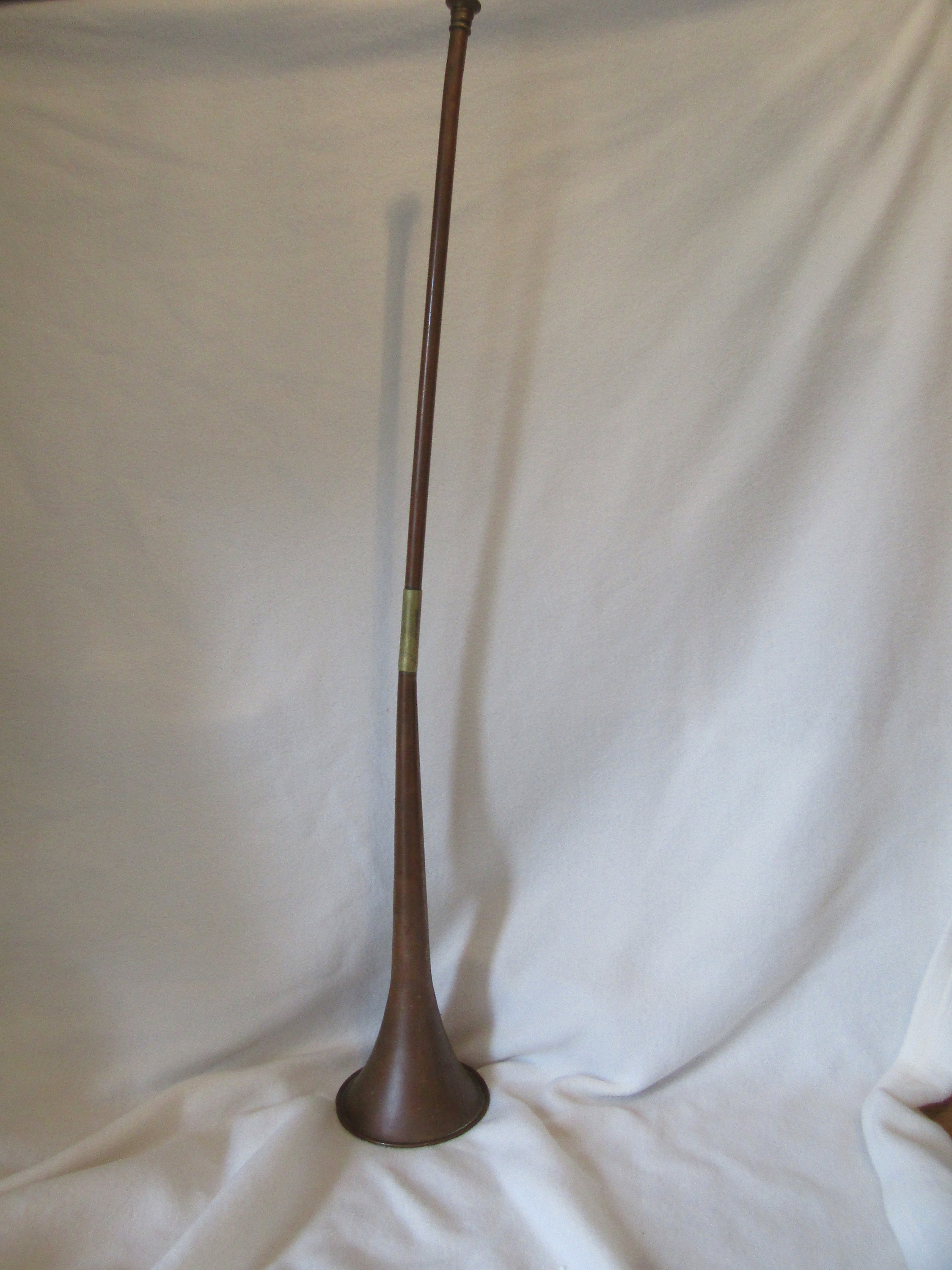 Tall Copper Hunting Horn Tally Ho Horn Copper and Brass Coaching Horn ...